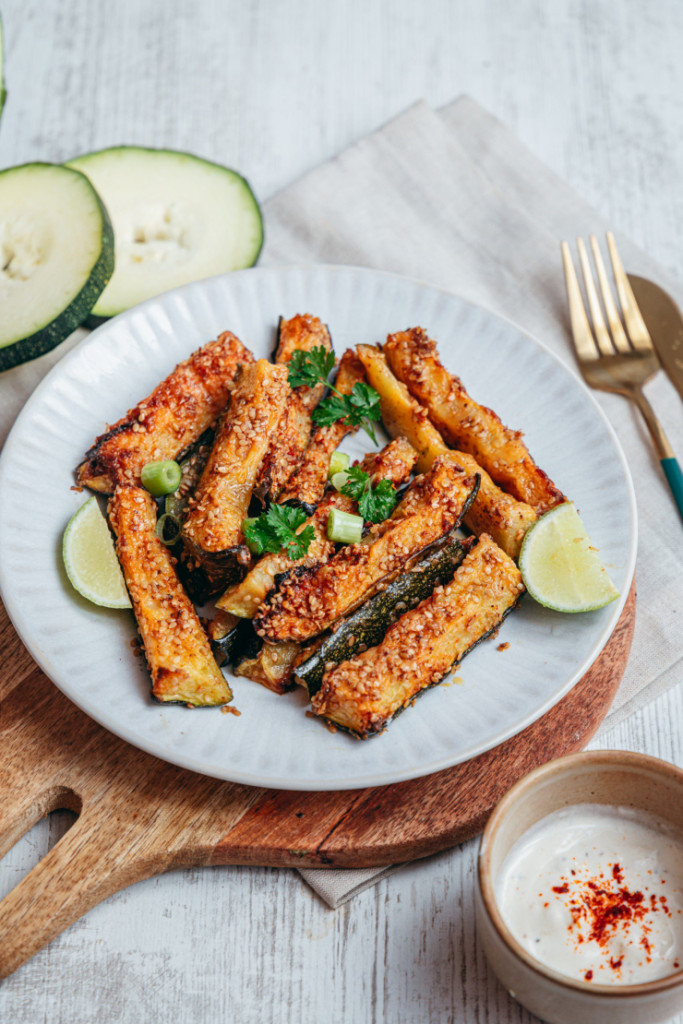 Bâtonnets de courgettes rôtis au sésame - Zen Gluten Free