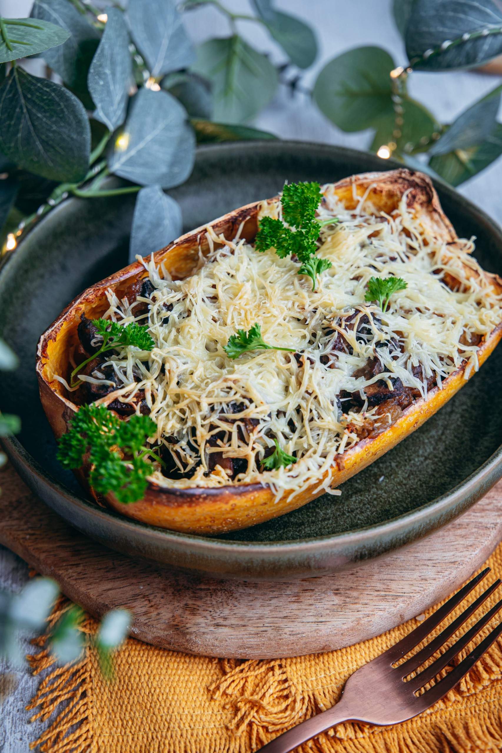 Courge spaghetti aux champignons - Zenglutenfree.fr